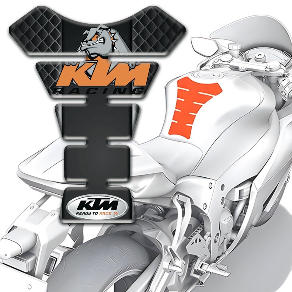 KTM Tank Pad Motorbike Dark Mesh Motive | Tank Protectors | Stickers ...