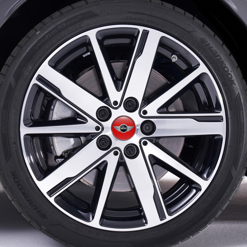 Mini Cooper Center Hub Dome Stickers Red Color | Wheel Cap Stickers ...
