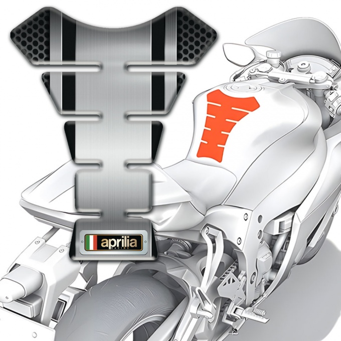 Aprilia Tank Pad Motorbike Center Metal Panel Design | Tank Protectors ...