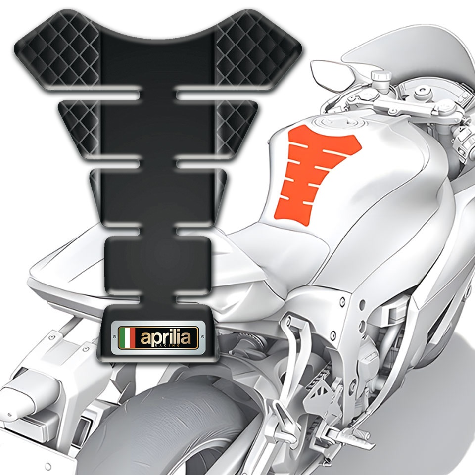 Aprilia Tank Guard Pads Dark Mesh Motive | Tank Protectors | Stickers ...