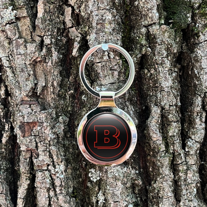 Mercedes Brabus Metal Fob Chain Black Red Circle Edition | Keychains ...