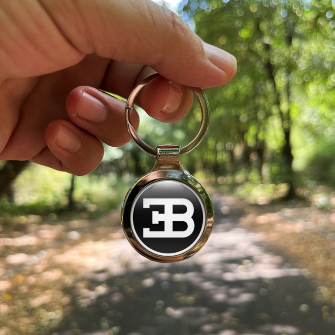 Bugatti Key Holder Metal Black Classic White Big Logo | Keychains ...