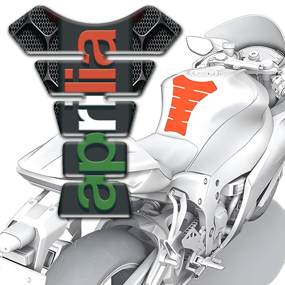 Aprilia Tank Pad Protector 3D Design Base Colorful Logo | Tank ...