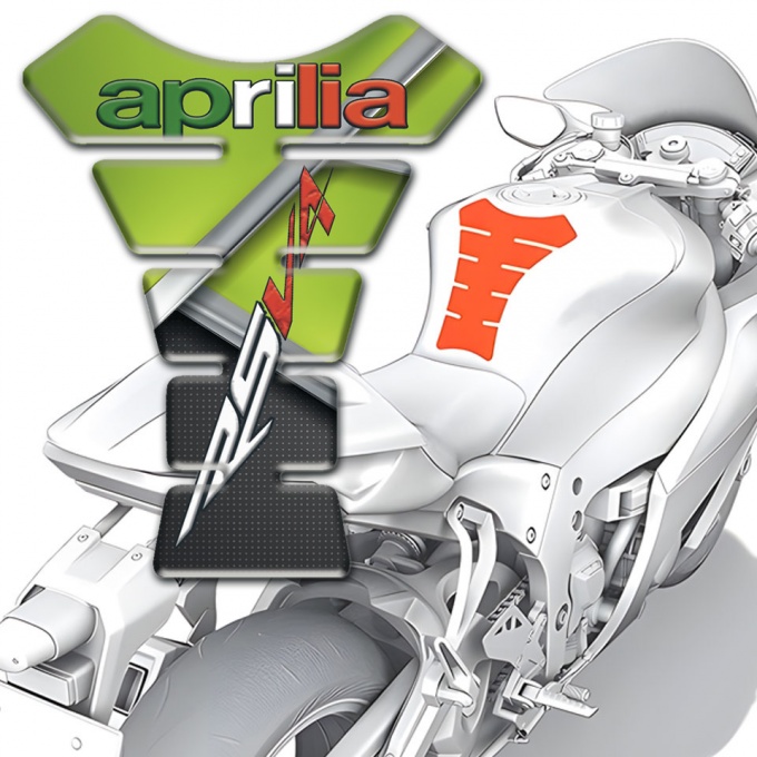 Aprilia Tank Pad Motorbike Green Black Print RSV4 Model | Tank ...