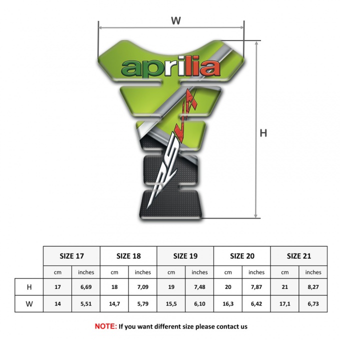 Aprilia Tank Pad Motorbike Green Black Print RSV4 Model | Tank ...
