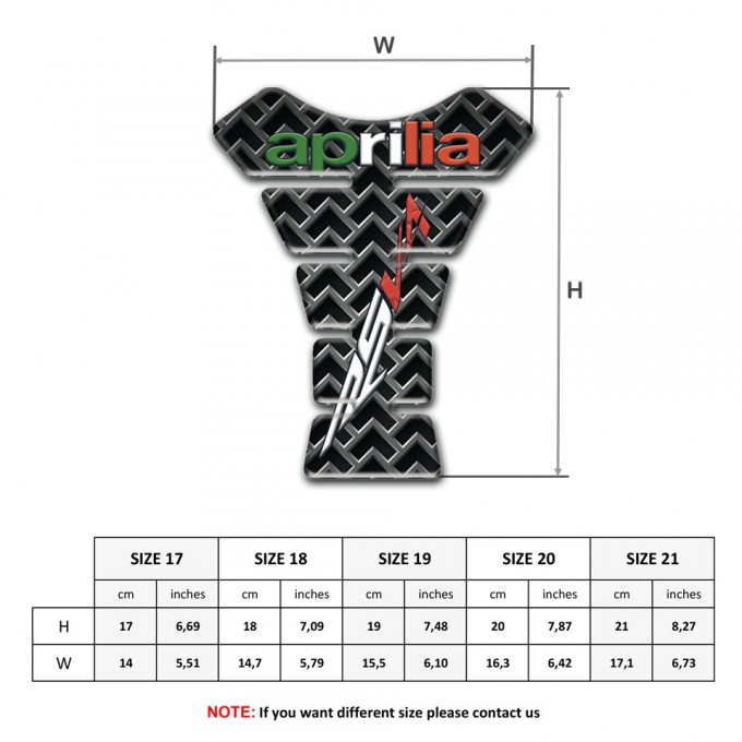 Aprilia Tank Pad Motorbike Metal Grid Effect RSV4 Style | Tank ...