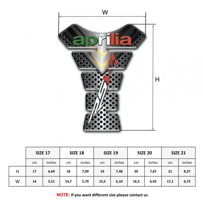 Aprilia Tank Pad Protector SRV4 Style | Tank Protectors | Stickers | X ...