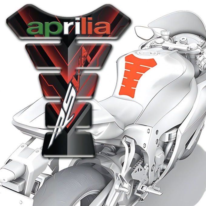 Aprilia Tank Pad Motorbike Silicone Sticker with RSV4 logo | Tank ...