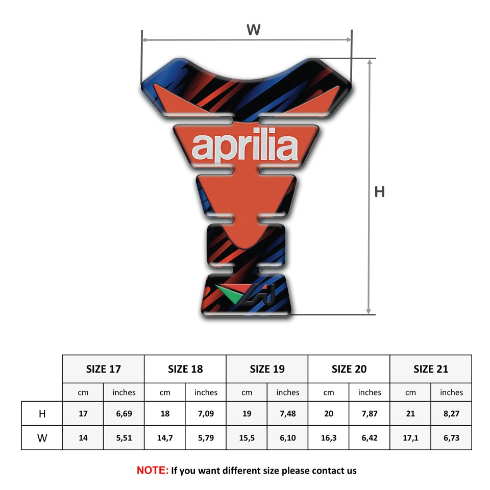 Aprilia Tank Protector Red Blue Patterns Modern Logo | Tank Protectors ...