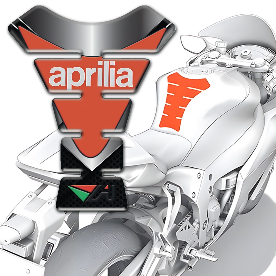 Aprilia Tank Fuse Chromed Base Modern Logo | Tank Protectors | Stickers ...