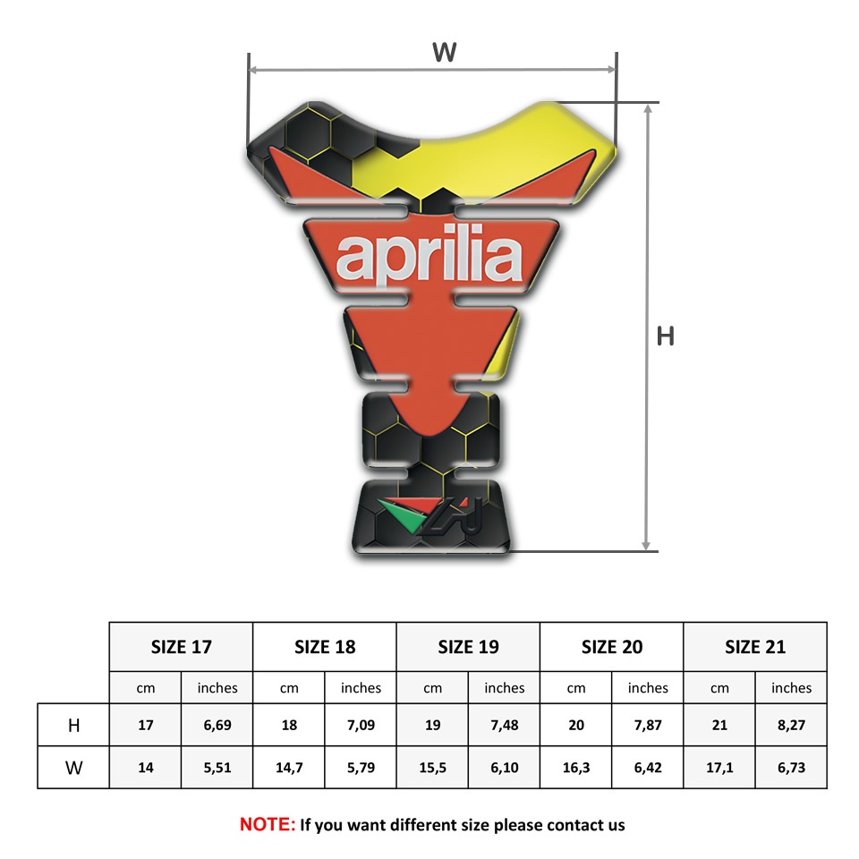 Aprilia Tank Pad Motorbike Stylish Model with Modern Logo | Tank ...