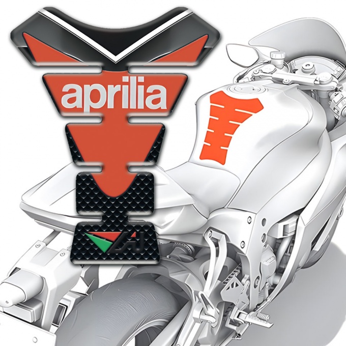 Aprilia Tank Pad Protector Orange Plate Logo | Tank Protectors ...