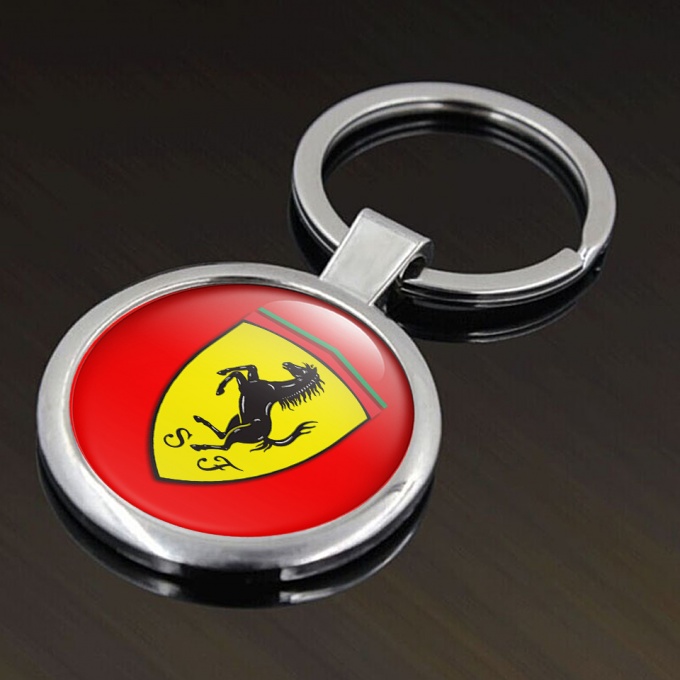 Ferrari Key Holder Metal Red Yellow Shield Edition | Keychains ...