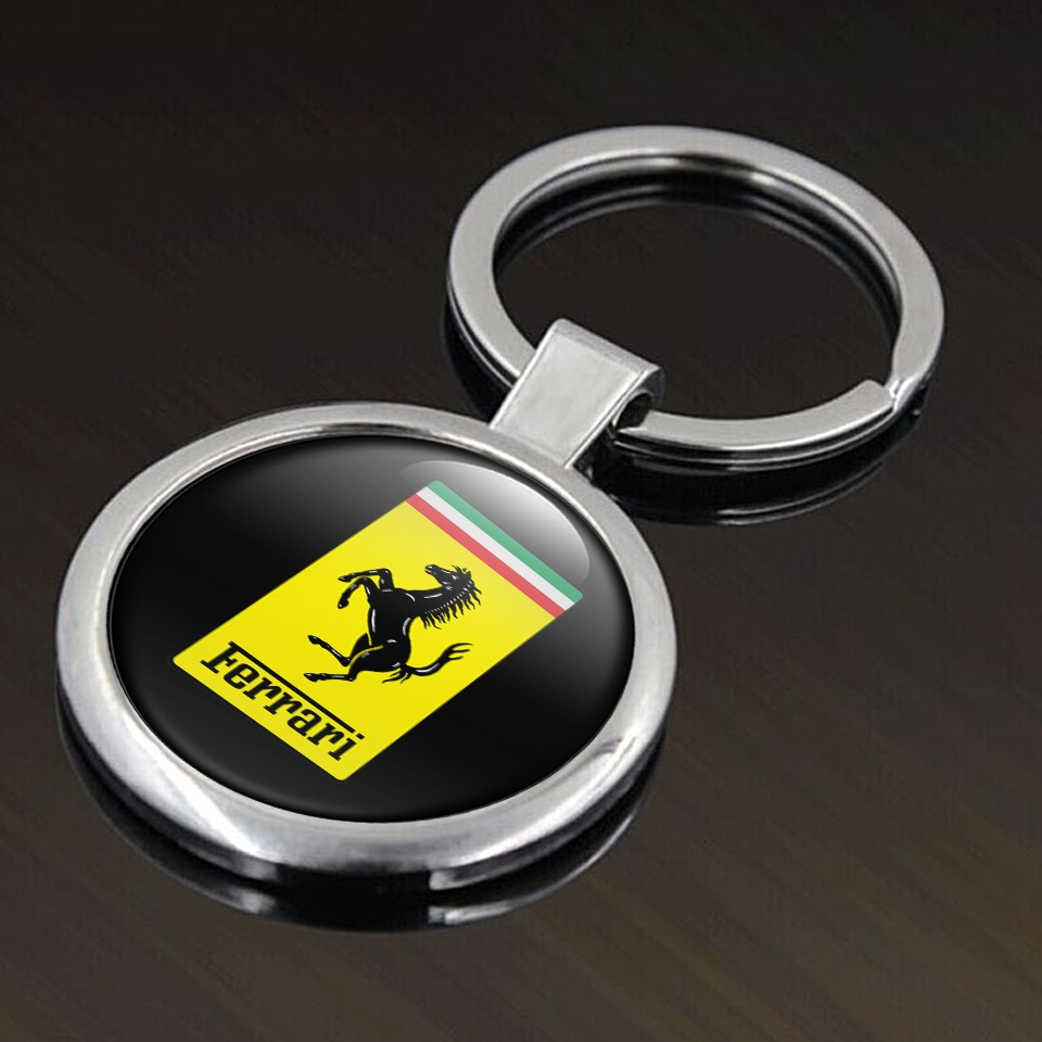 Ferrari Metal Fob Chain Black Yellow Rectangle Edition | Keychains ...