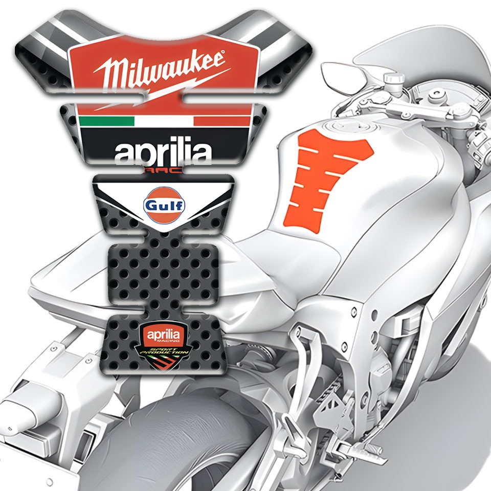 Aprilia Tank Guard Pads Modern Vision Design | Tank Protectors ...