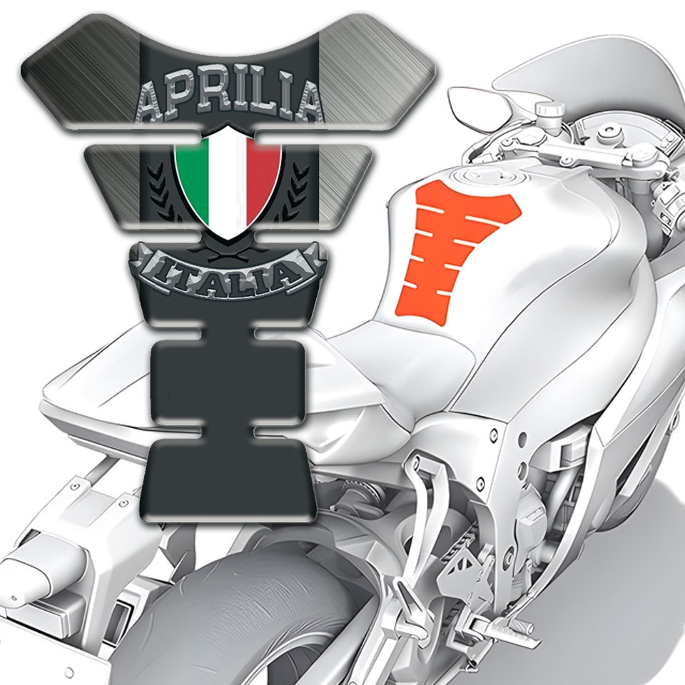 Aprilia Tank Protector Matte Base Italian Flag Logo | Tank Protectors ...