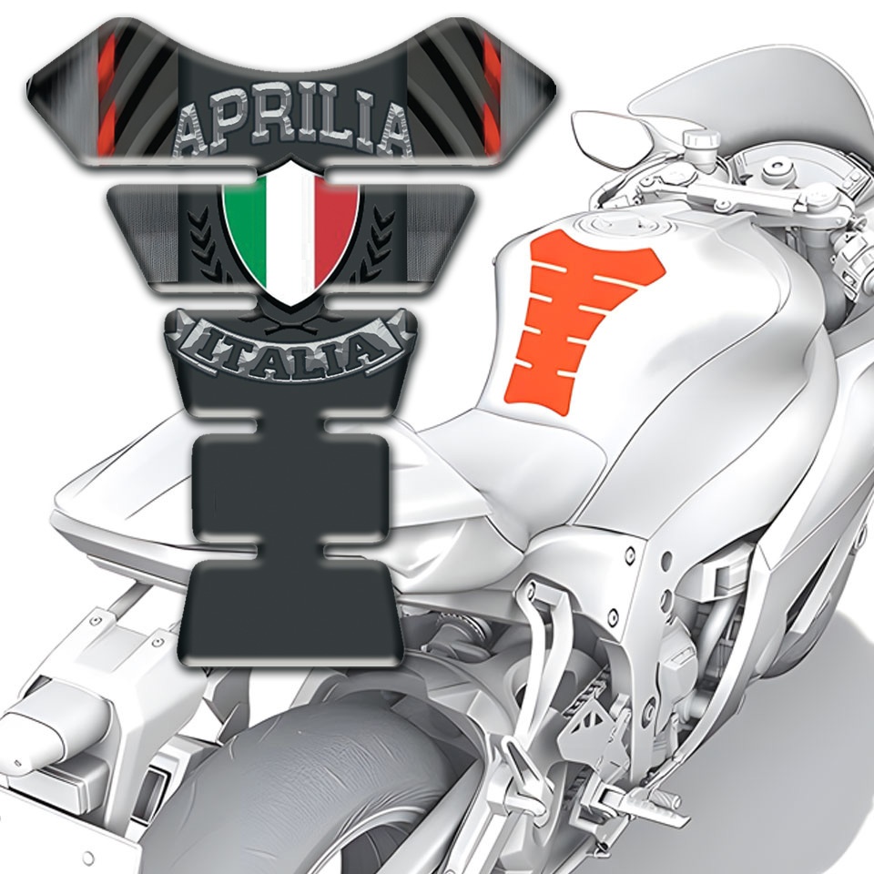 Aprilia Tank Protector Unique Decoration Italian Flag Logo | Tank ...
