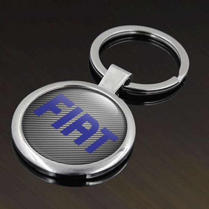Fiat Key Fob Metal Dark Carbon Blue Logo Classic | Keychains ...