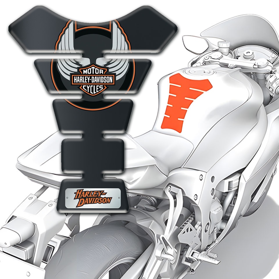 Harley Davidson Tank Fuse Grapfite Effect Edition | Tank Protectors ...