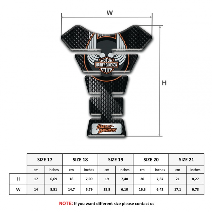 Harley Davidson Tank Protector Black Gray Style | Tank Protectors ...