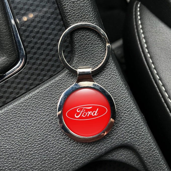 Ford Key Fob Metal Red White Classic Oval Logo Edition | Keychains ...
