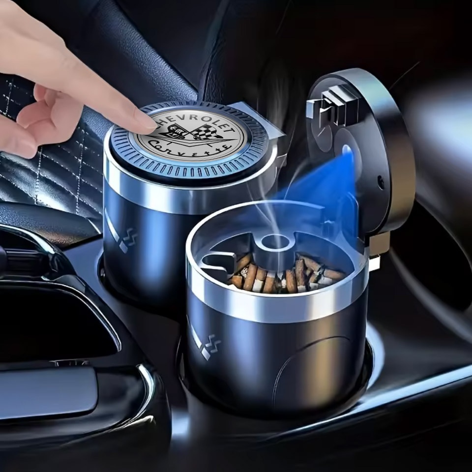 Chevrolet Corvette Car Ashtray for Cigarette Old Logo Style | Ashtray ...