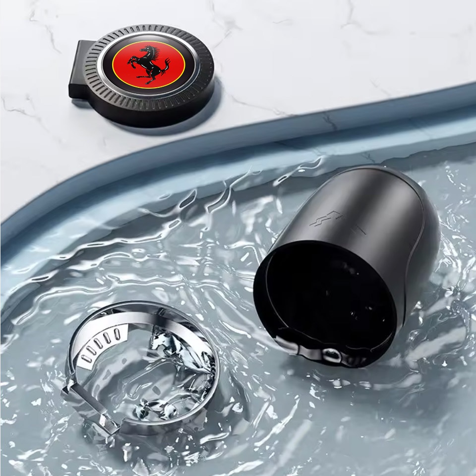 Ferrari Trash Can Ashtray Black Horse Logo | Ashtray | Accessories | X ...