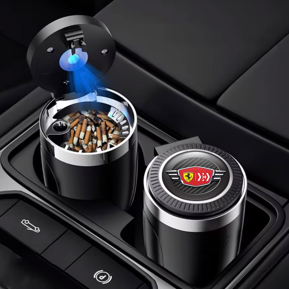 Ferrari Car Ashtray for Cigarette Black carbon Logo Motive | Ashtray ...