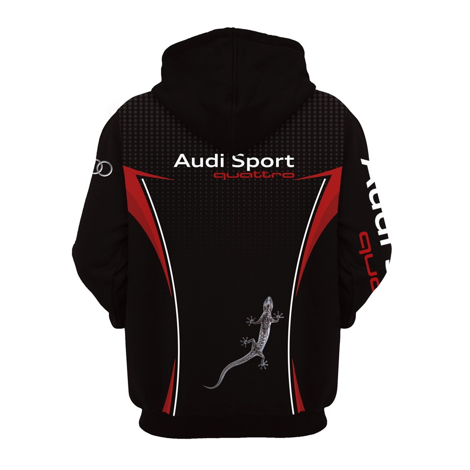 Audi Sport Quattro Sweatshirt Black Red Grey Lizard Logo | Sweatshirts ...