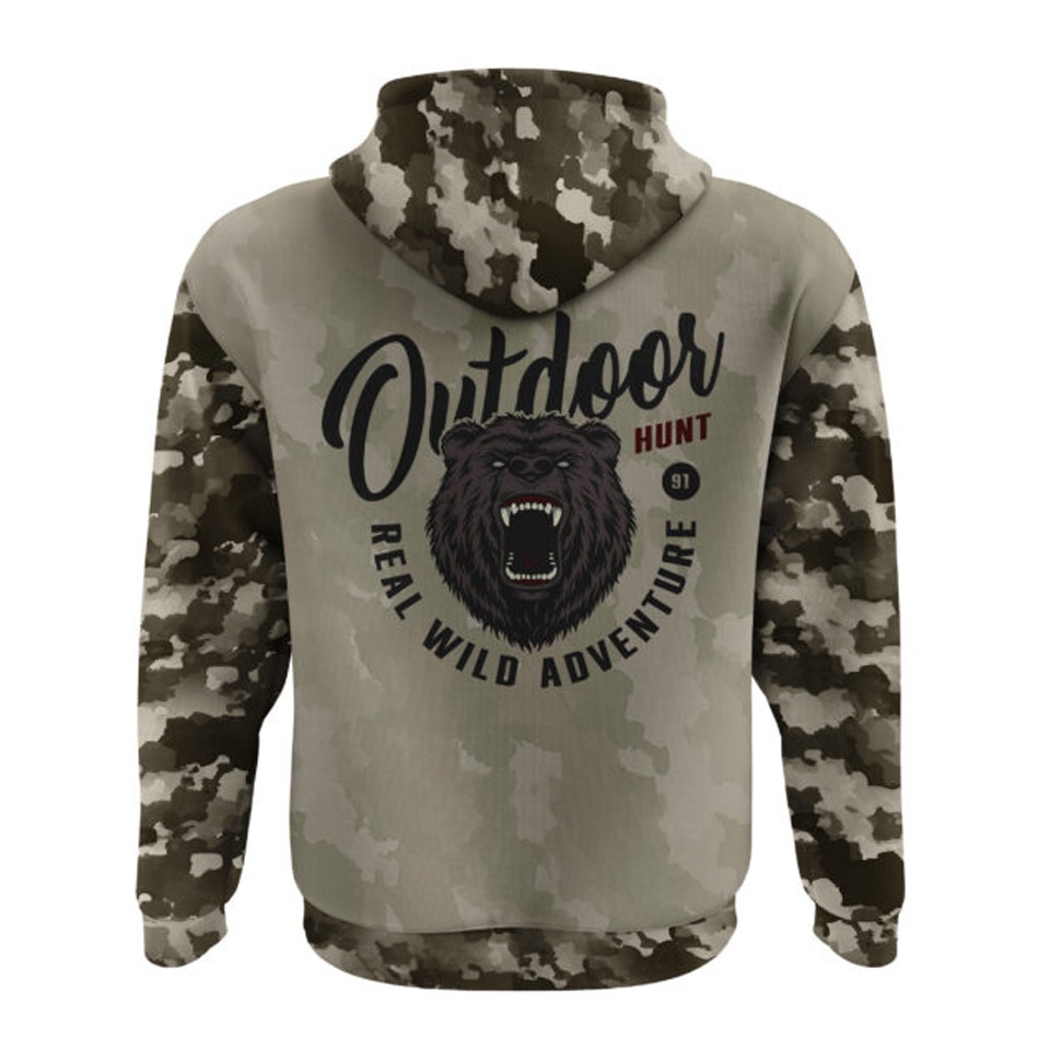 Hunting Sweatshirt Beige Camo Grizzly Bear Edition | Sweatshirts ...