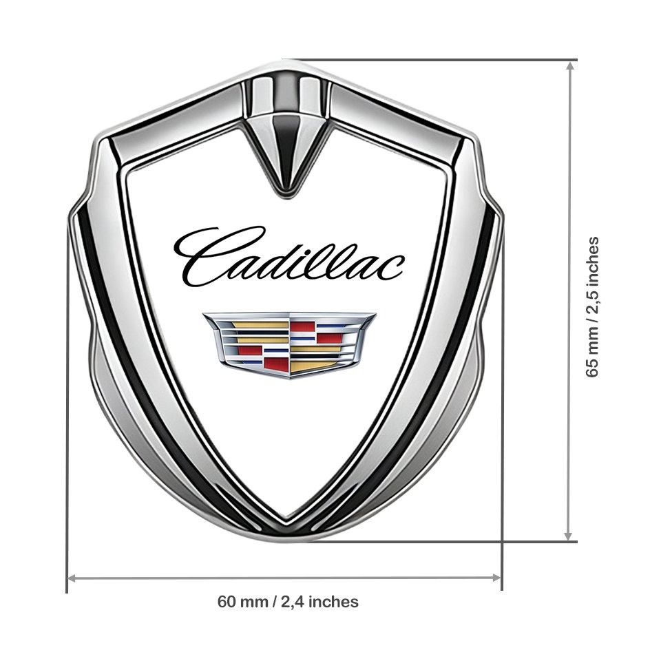 Cadillac Trunk Metal Emblem Gold White Color Logo | Metal Emblems ...