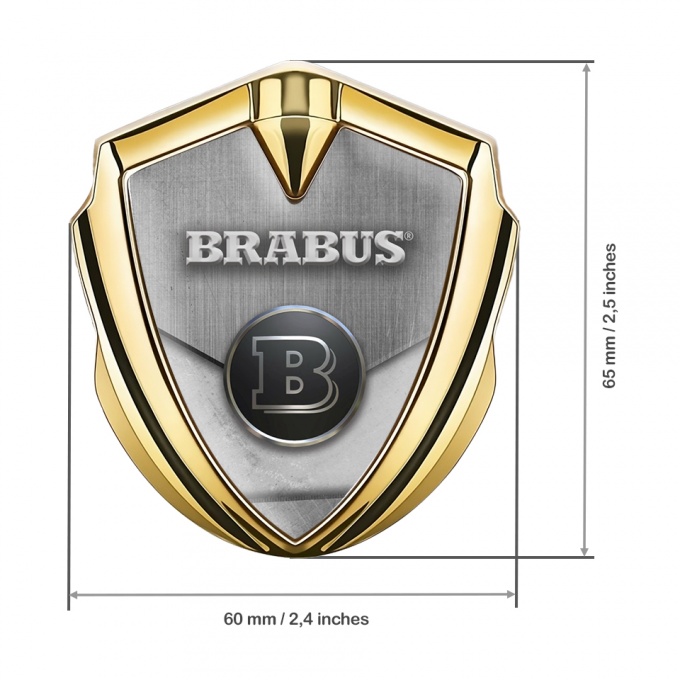 Mercedes Brabus Trunk Emblem Badge Gold Metallic Cover Design | Metal ...
