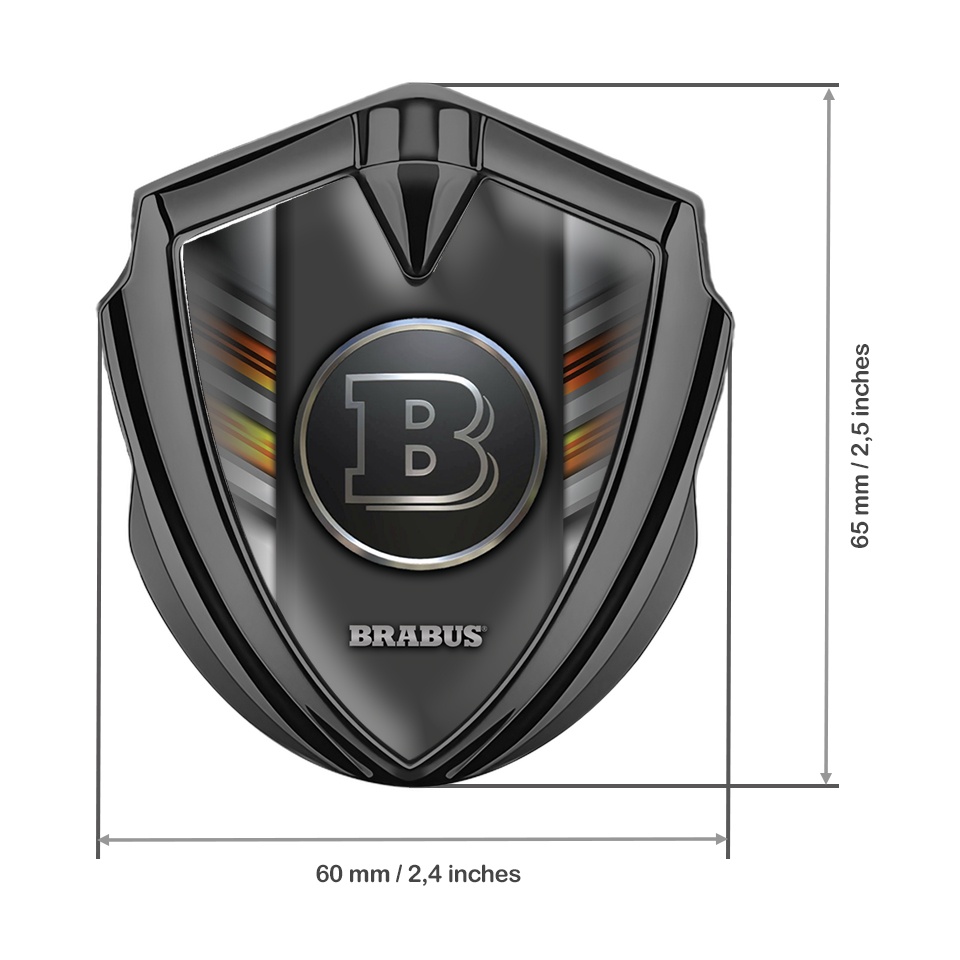 Mercedes Brabus Bodyside Emblem Graphite Color Stripes Edition | Metal ...