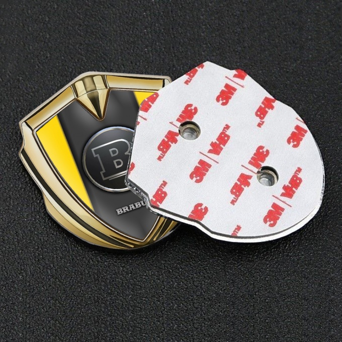 Mercedes Brabus Trunk Metal Emblem Badge Gold Clean Yellow Design ...