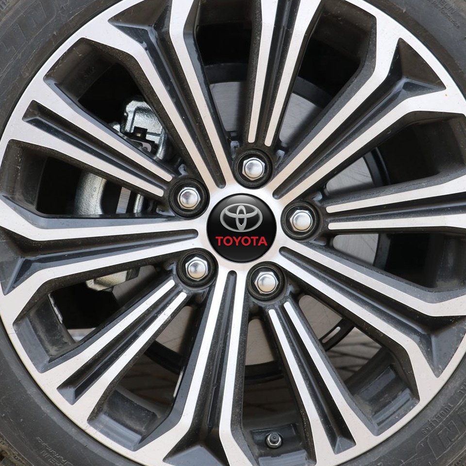 Toyota Silicone Stickers Center Hub TRD Sport Edition | Wheel Emblems ...