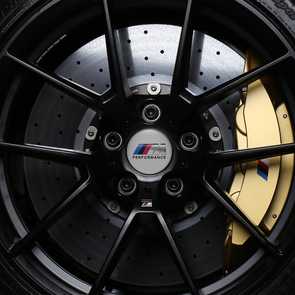BMW M Performance Silicone Stickers Center Hub Unique Gray Design ...