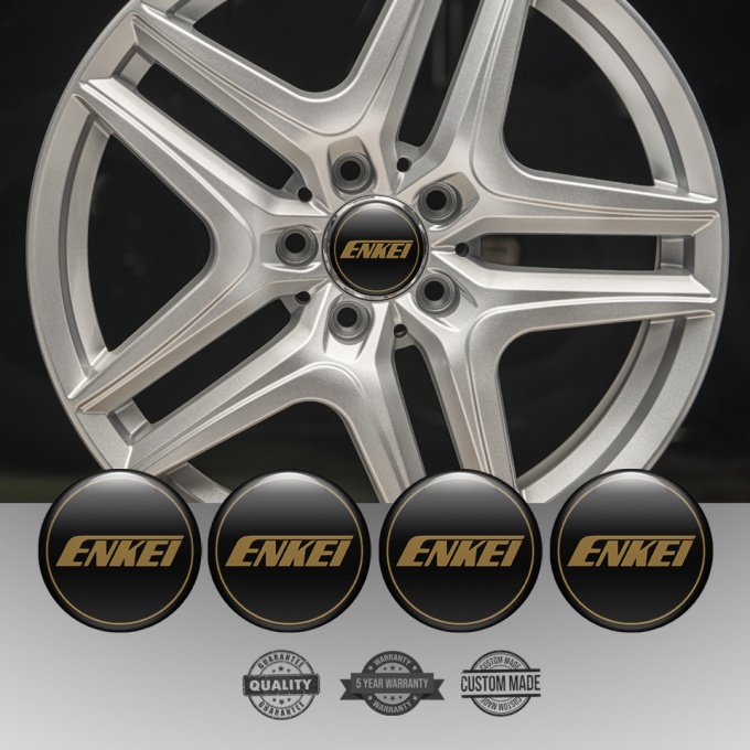 Enkei Wheel Emblems Black Classic Edition | Wheel Emblems | Stickers ...
