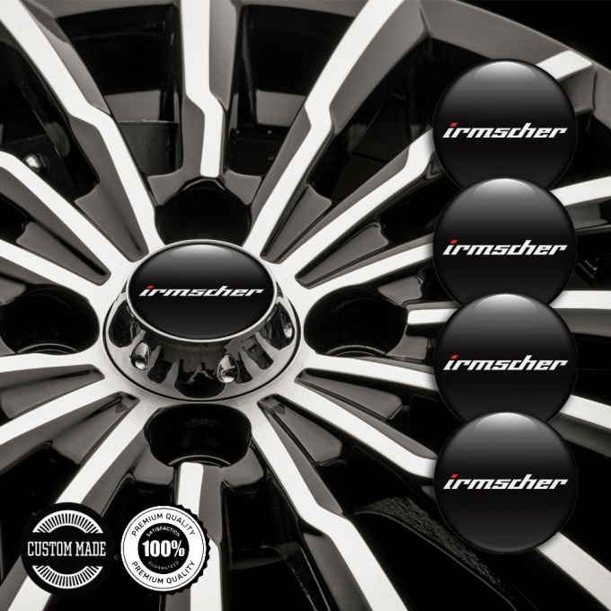 Irmscher Wheel Silicone Emblems Black White Classic Design | Wheel ...