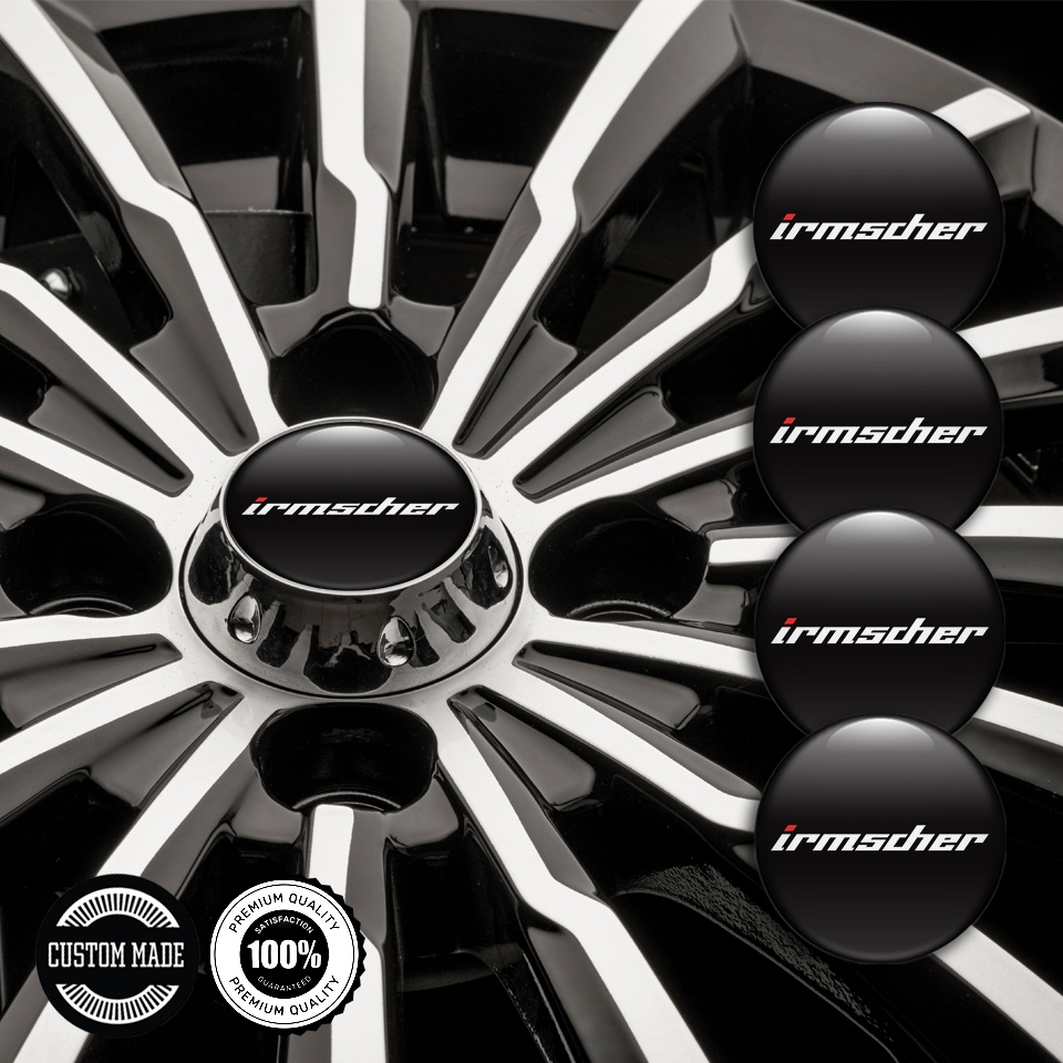 Irmscher Wheel Silicone Emblems Black White Classic Design | Wheel ...