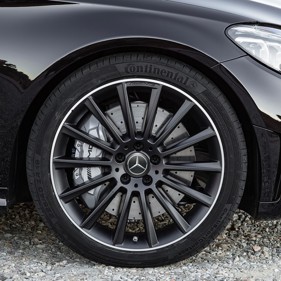 Mercedes Wheel Center Cap Domed Stickers Carbon Edition | Wheel Emblems ...