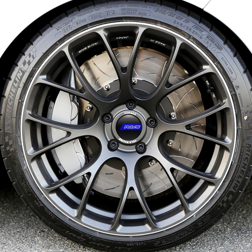 Rays Domed Stickers Wheel Center Cap Badge Black Diamond | Wheel ...