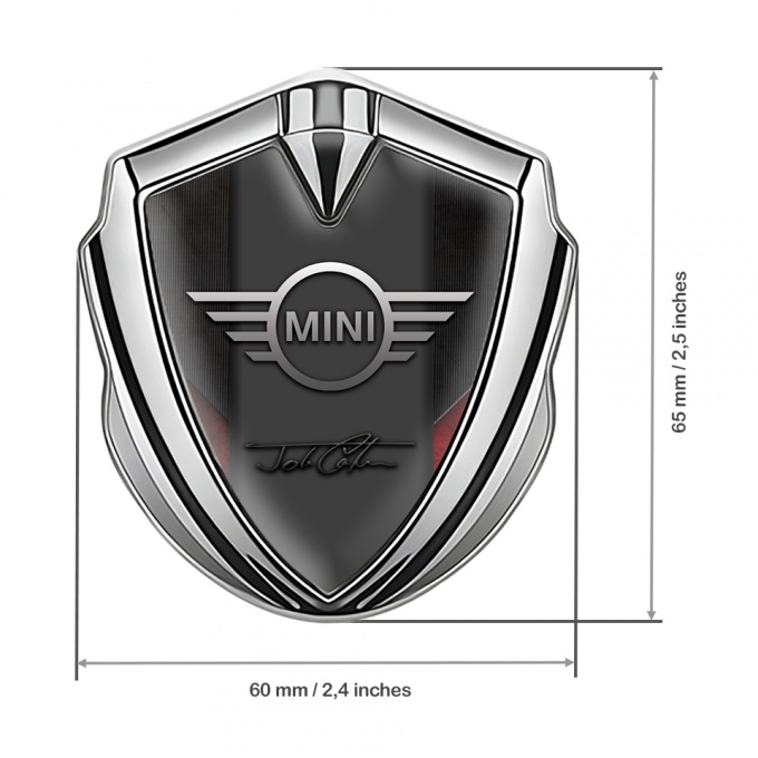 Mini Cooper Trunk Emblem Badge Silver Stylish Template John Cooper ...