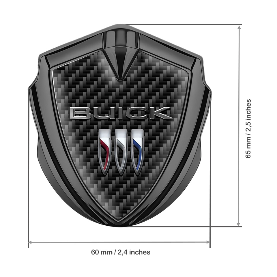 Buick Tuning Emblem Self Adhesive Graphite Carbon Base Clean Logo ...