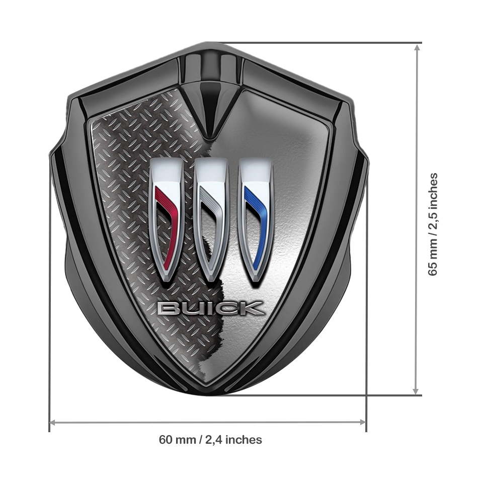 Buick Tuning Emblem Self Adhesive Graphite Half Cut Tricolor Logo ...