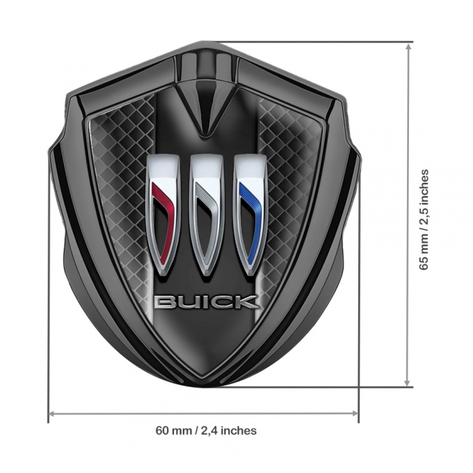 Buick Trunk Emblem Badge Graphite Dark Grid Glow Tricolor Logo | Metal ...