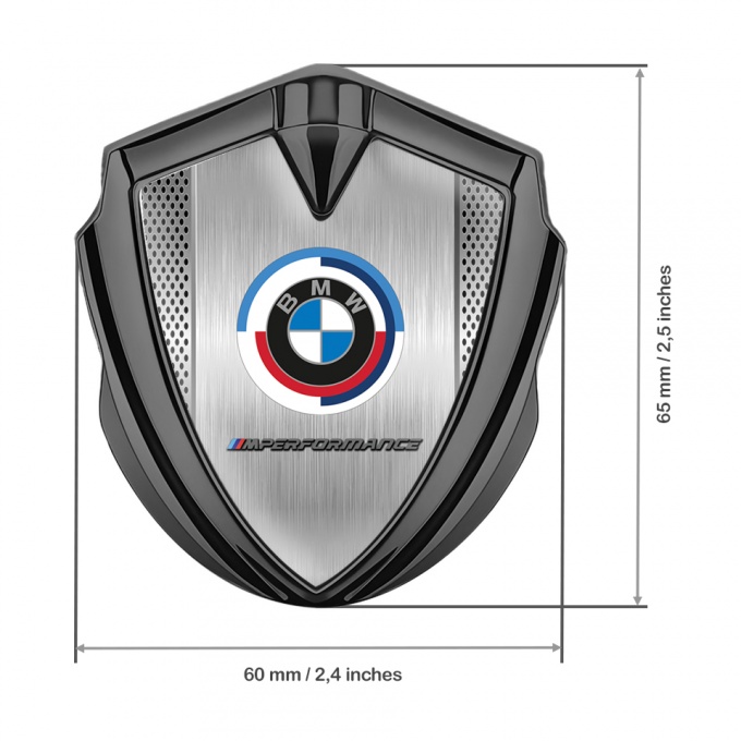 BMW M Performance Emblem Abzeichen Graphit Tonfarbe mit Schaber Design ...