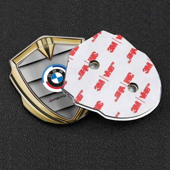 BMW Trunk Metal Emblem Badge Gold Shutter Effect M Performance | Metal ...
